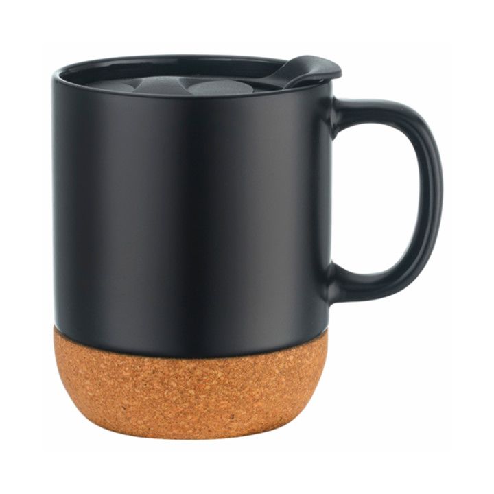 Custom 12 oz. Cork Bottom Ceramic Mug