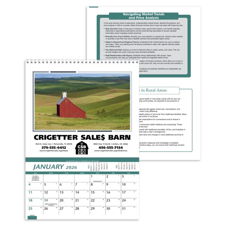 Custom Farm Pocket Calendar