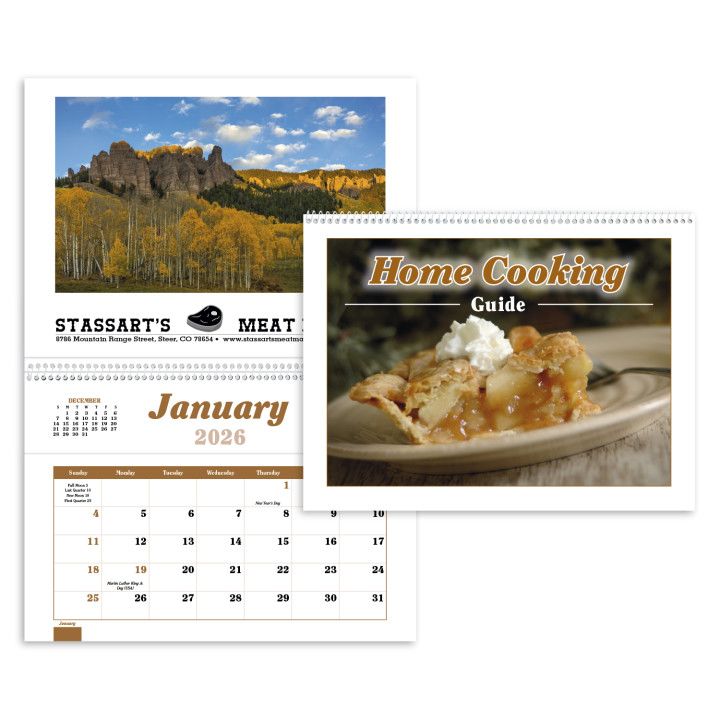 Custom Home Cooking Guide Pocket Calendar