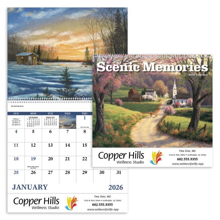 Custom Scenic Memories - Spiral Calendar