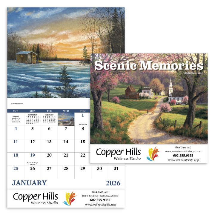 Custom Scenic Memories - Stapled Calendar
