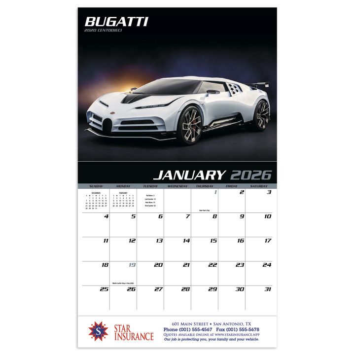 Custom Fast Trax Appointment Calendar - Staped