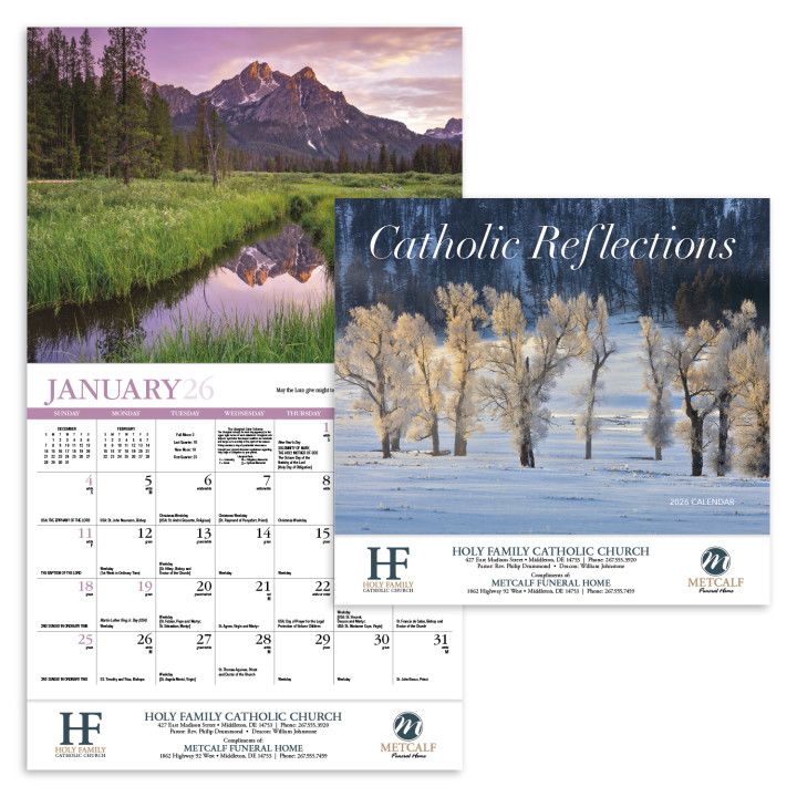 Custom Catholic Reflections Appointment Calendar - Stapled