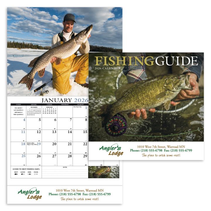 Custom Fishing Guide Appointment Calendar - Staped