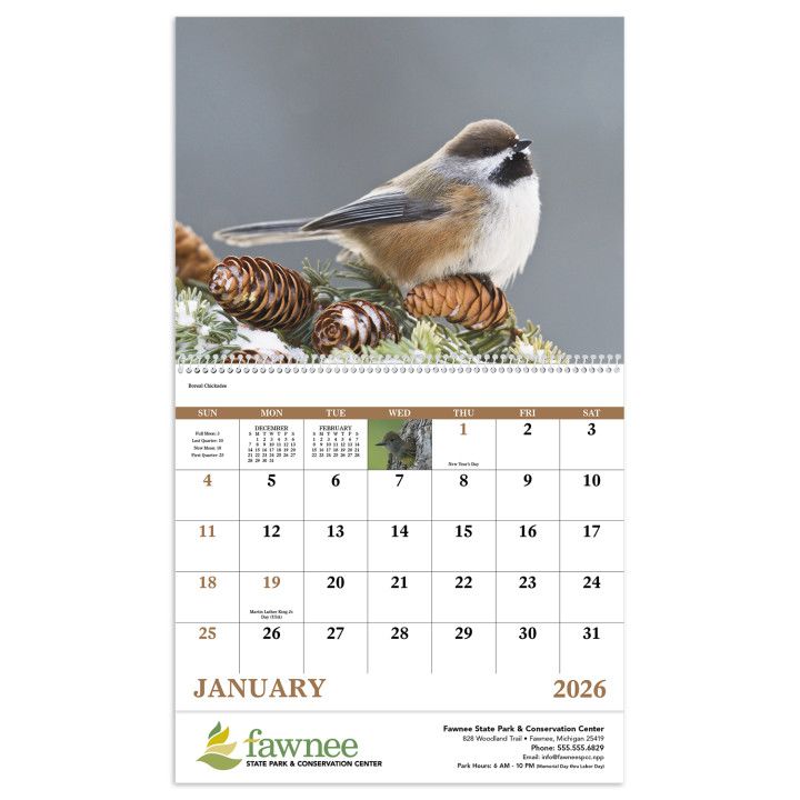 Custom Birds of North America - Spiral Calendar