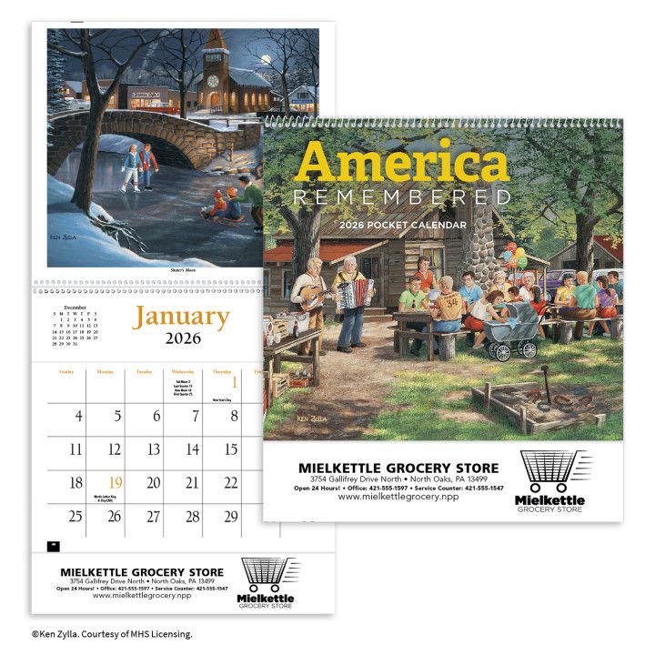 Custom America Remembered Pocket Calendar