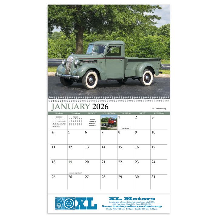 Custom Classic Trucks Appointment Calendar - Spiral