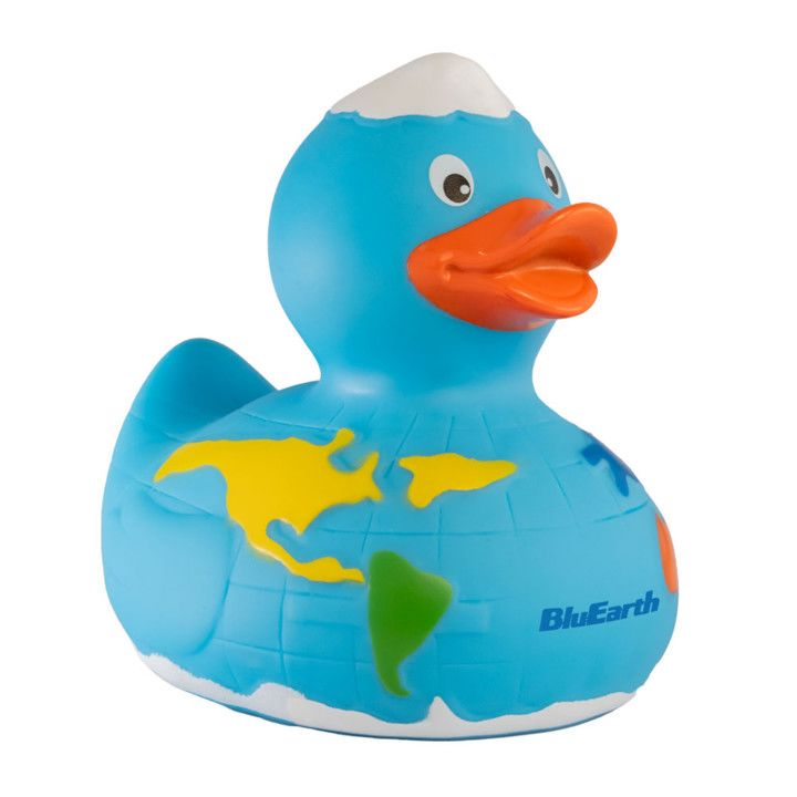 Custom World Globe Rubber Duck