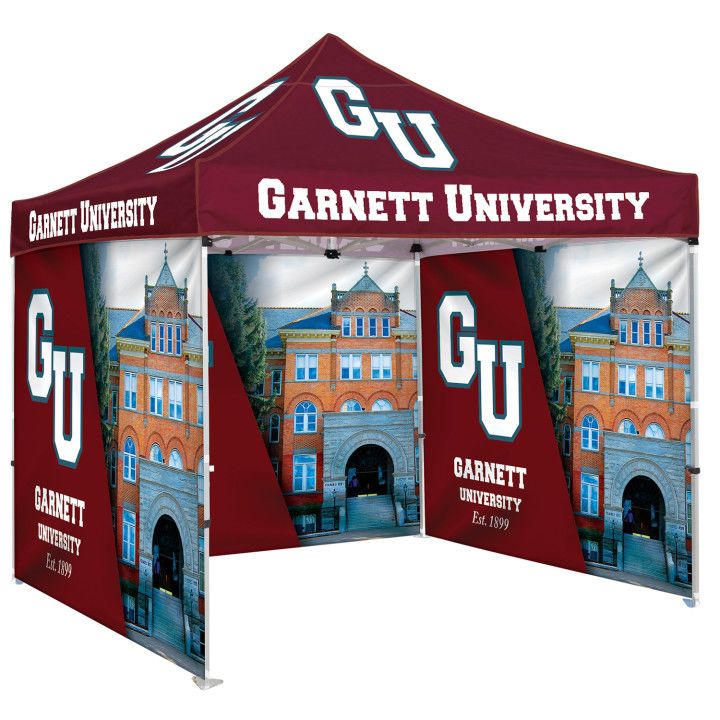 Custom 10' Heavy Duty Tent with Three Full Double Sided Walls
