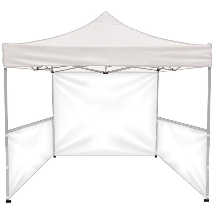 Custom 10' Square Tent W/ One Full Wall & Two Half Walls