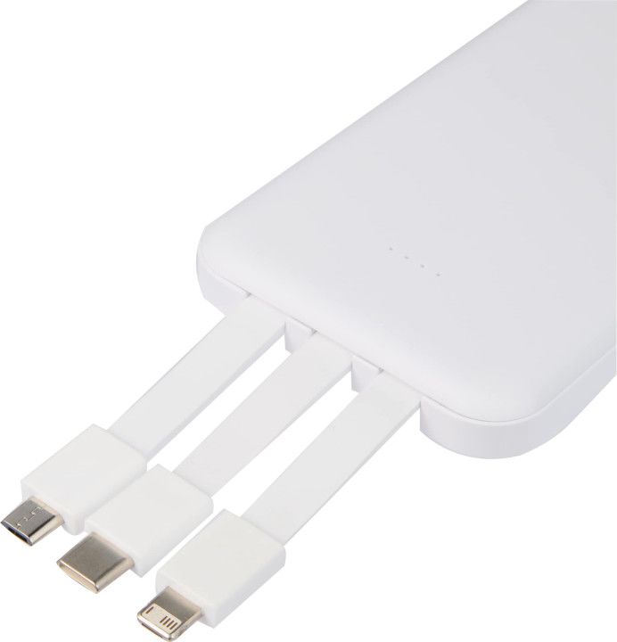 Custom UL Listed 5,000 mAh Power Bank with Multi-Cables