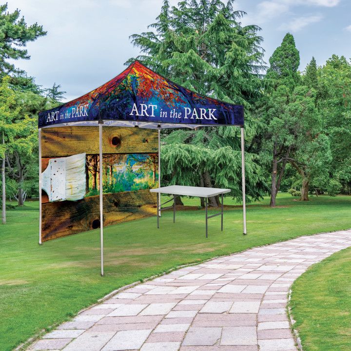 Custom 10' Square Tent With One Full Double Sided Wall