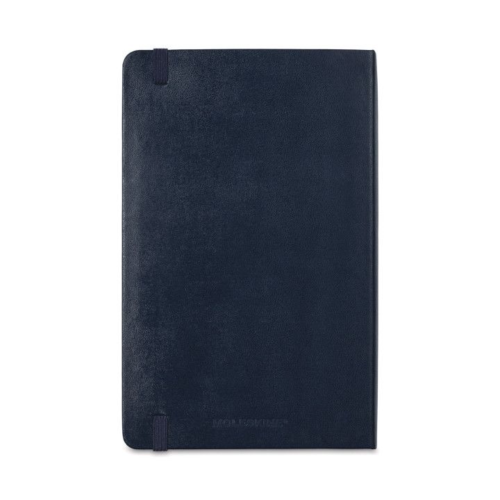 Custom Moleskine Hard Cover Large Double Layout Notebook - Sapphire Blue