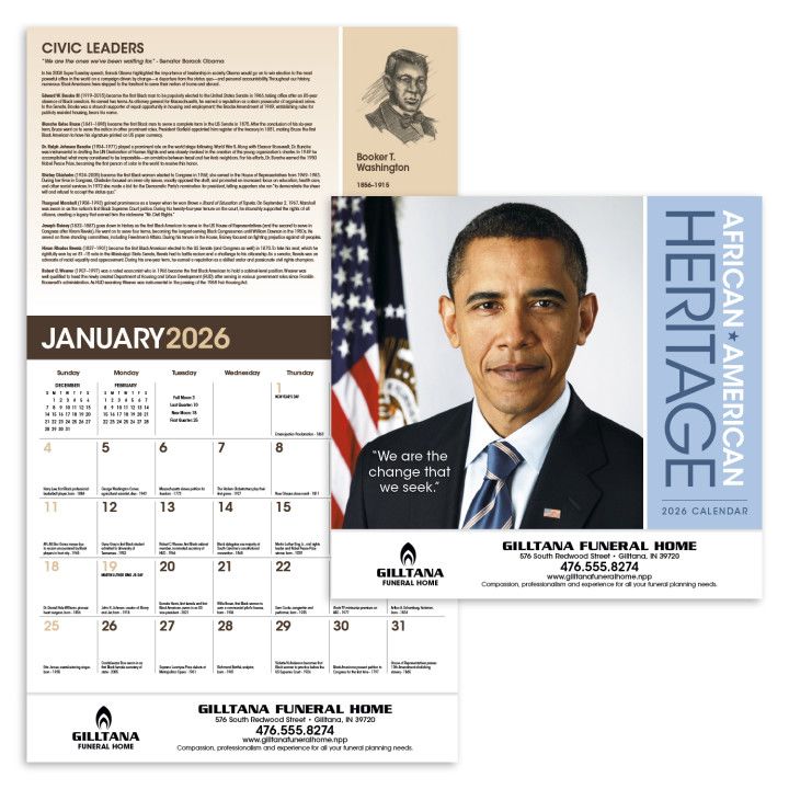 Custom African-American Heritage Barack Obama Calendar | Logo Calendars