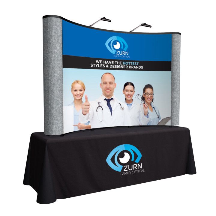 Custom 8' ARISE Tabletop Display Kit (Mural with Fabric Ends)