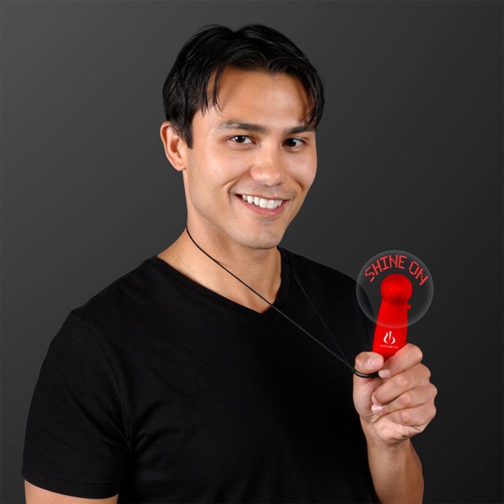 Pre-Programmed White Message Fans with White LEDs