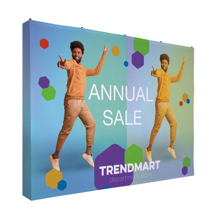 Custom 10' Straight Splash Floor Display Wrap Kit (Block-Out Fabric)