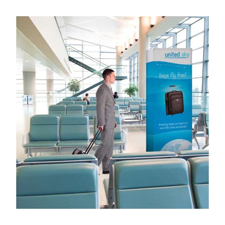 Custom 3' Straight Splash Floor Display 4-Sided Kit (Recycled Polyester)