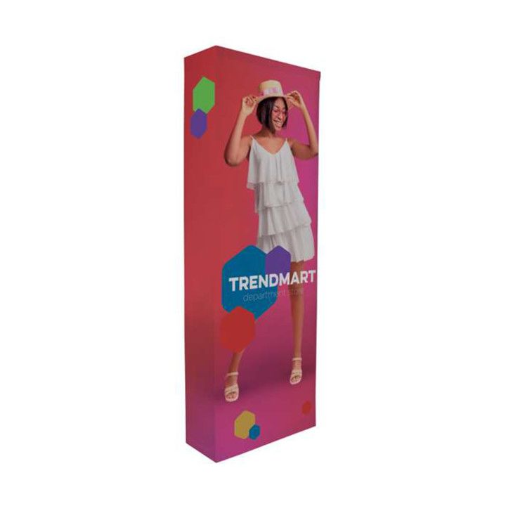 Custom 3' Straight Splash Floor Display 4-Sided Kit (Recycled Polyester)