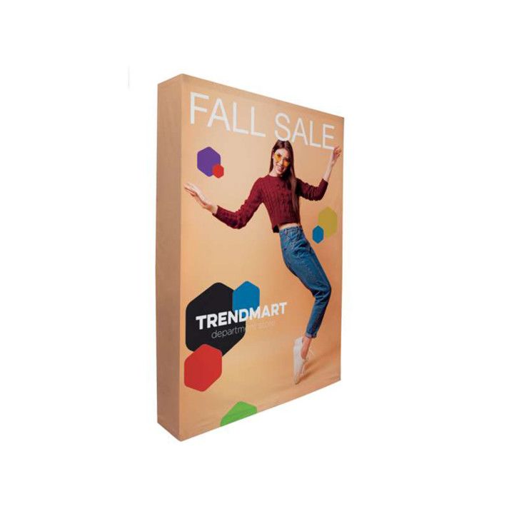 Custom 5' Straight Splash Floor Display 4-Sided Kit (Recycled Polyester)