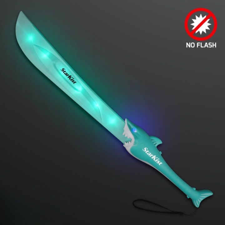 Custom LED Shark Toy Sword, Machete Style