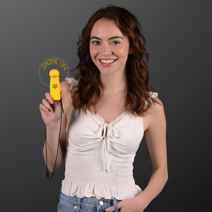 Pre-Programmed White Message Fans with White LEDs