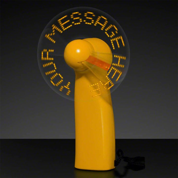 Pre-Programmed White Message Fans with White LEDs