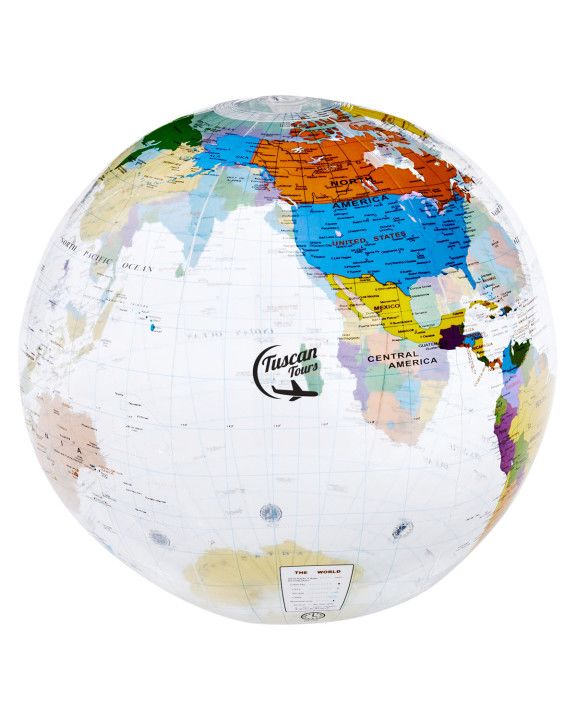 Custom 16" World Globe Beach Ball