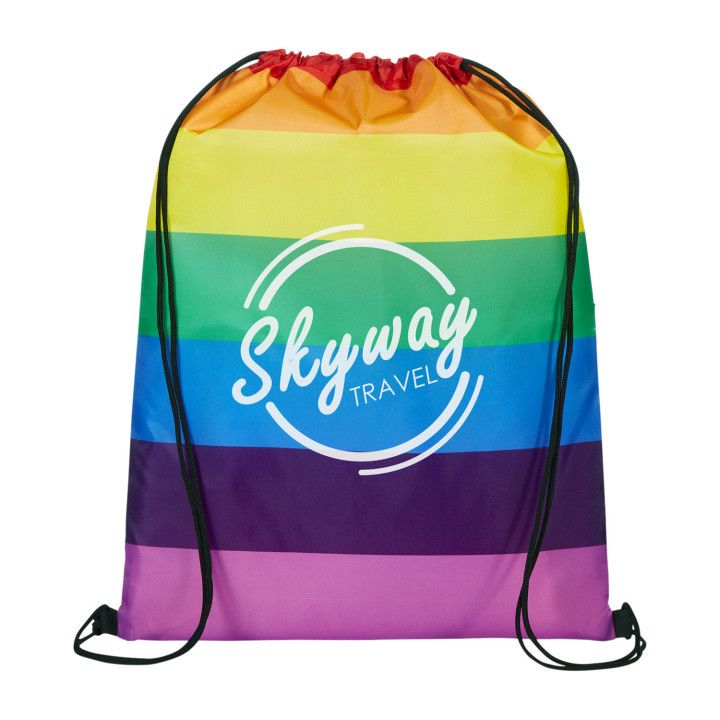 Custom B.free Pride Rainbow Drawstring Bag