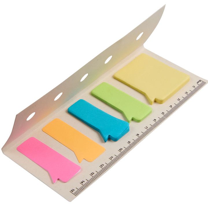 Custom Recycled Milk Carton Sticky Notes & Ruler Pad