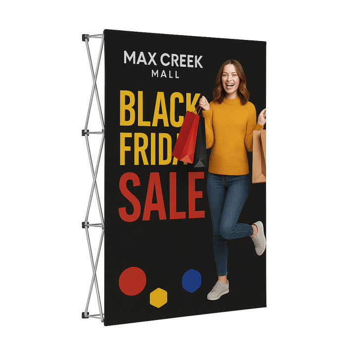 Custom 5' Straight Splash Floor Display Face Graphic Panel (Recycled ...