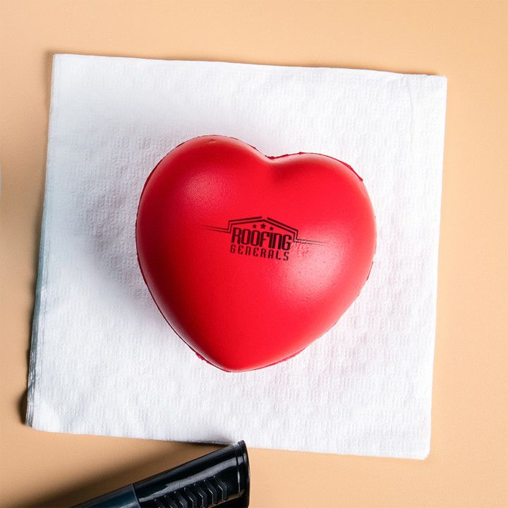 Custom Red Heart Stress Balls