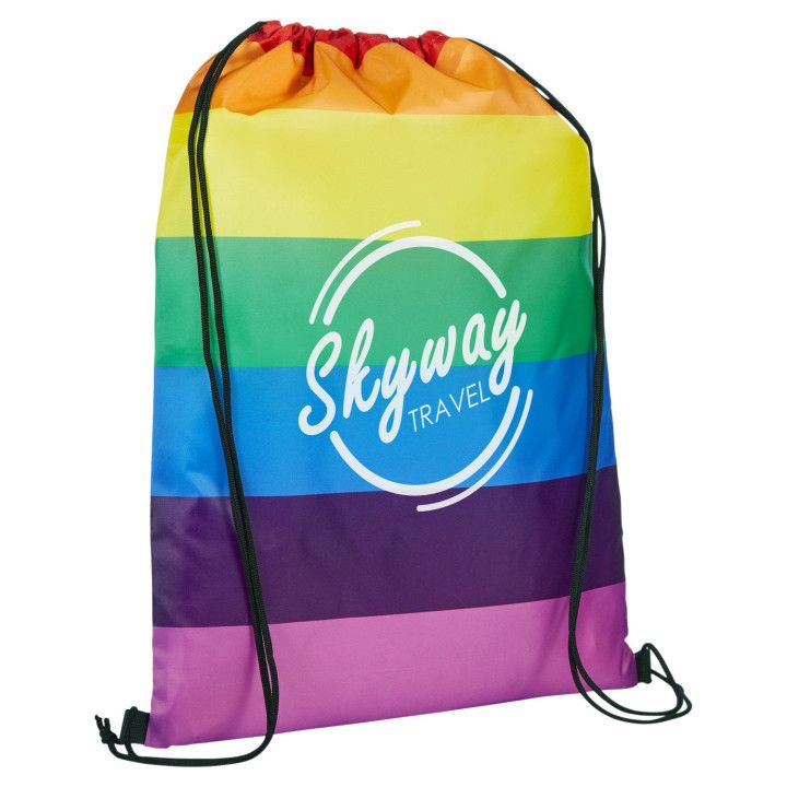 Custom B.free Pride Rainbow Drawstring Bag