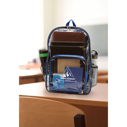 Custom Pocket Clear Plastic Backpacks