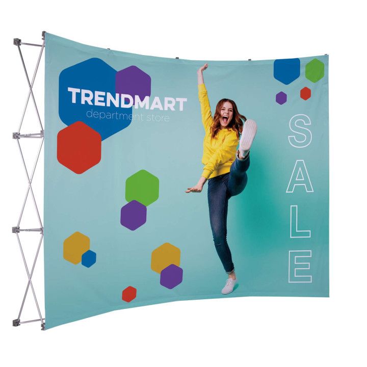 Custom 10' Curved Splash Floor Display Face Kit (Recycled Polyester Knit)