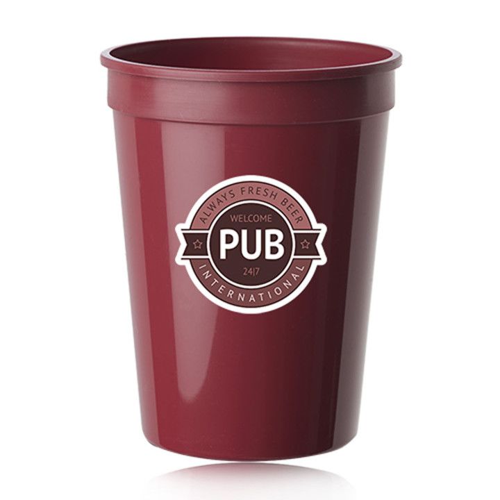 Custom 12 oz. Plastic Stadium Cups