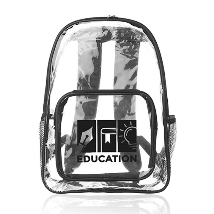 Custom Pocket Clear Plastic Backpacks
