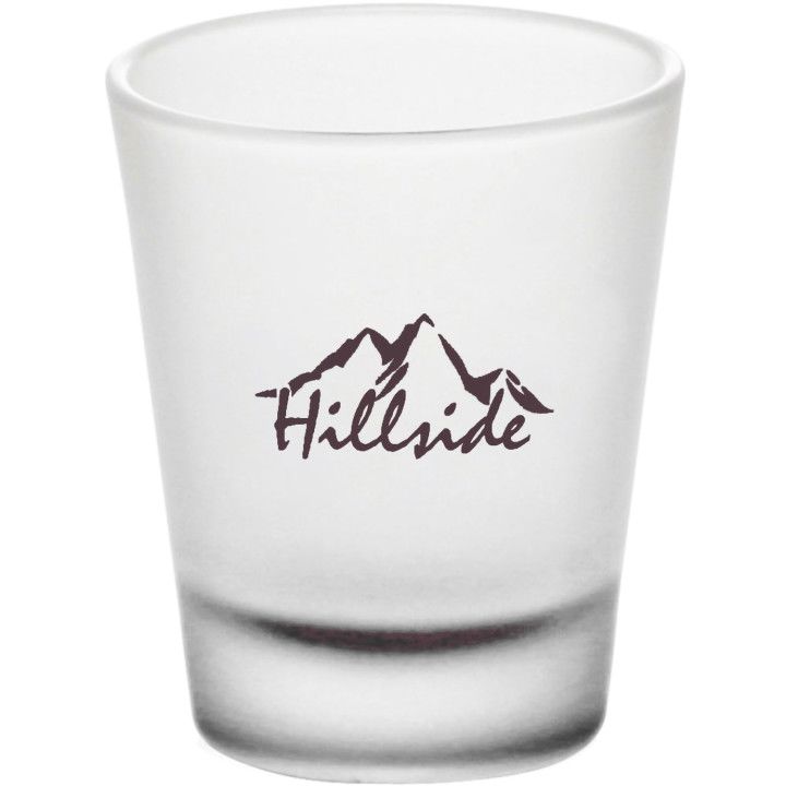 Custom 1.75 oz Frosted Glass Shot Glass - Color
