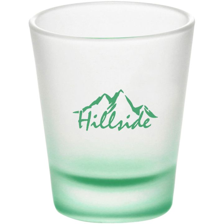 Custom 1.75 oz Frosted Glass Shot Glass - Color