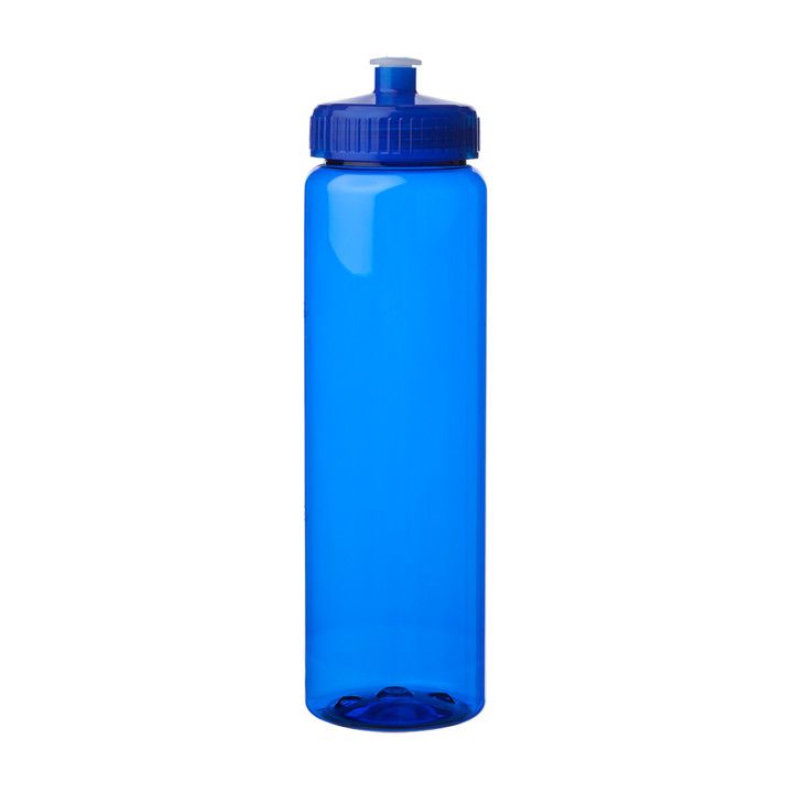 Custom 32 oz Poly Clear Plastic Water Bottle with Lid