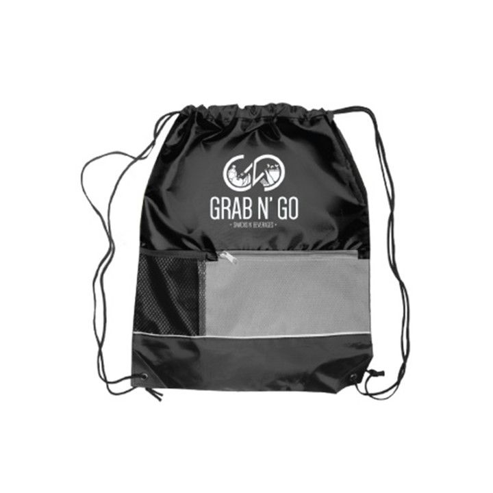 Custom Front Pocket Drawstring Backpacks