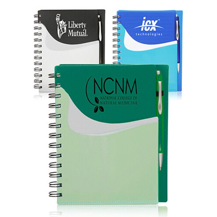 Custom Spiral Notebook with Front Pocket