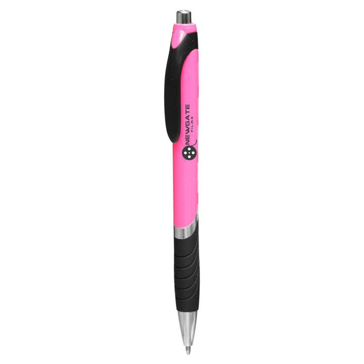Custom Bright Colors Rubber Grip Ballpoint Pens