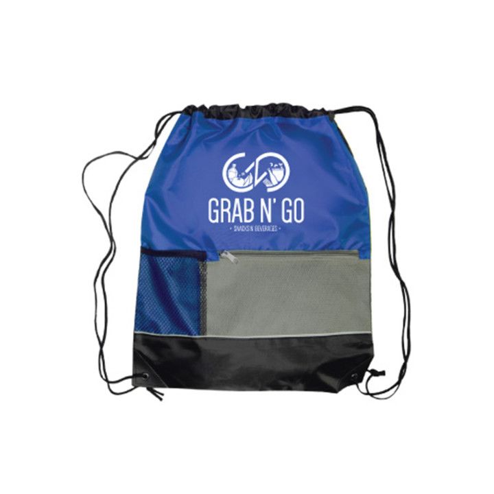 Custom Front Pocket Drawstring Backpacks