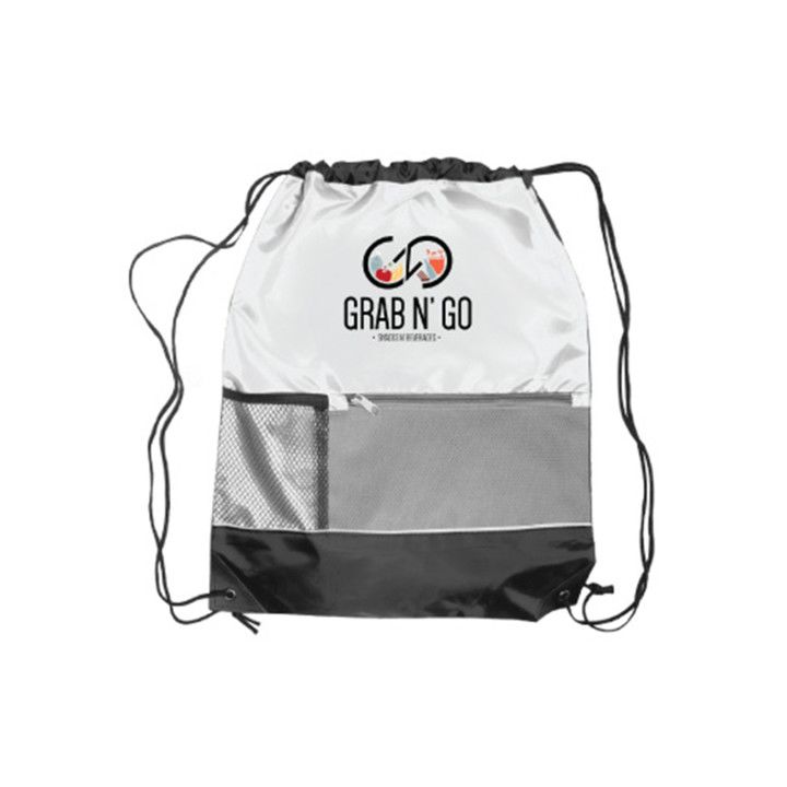 Custom Front Pocket Drawstring Backpacks