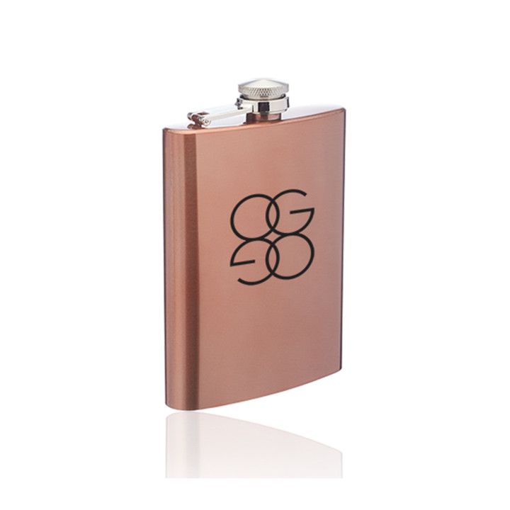 Custom 8 oz Copper Coated Gran Torino Hip Flask