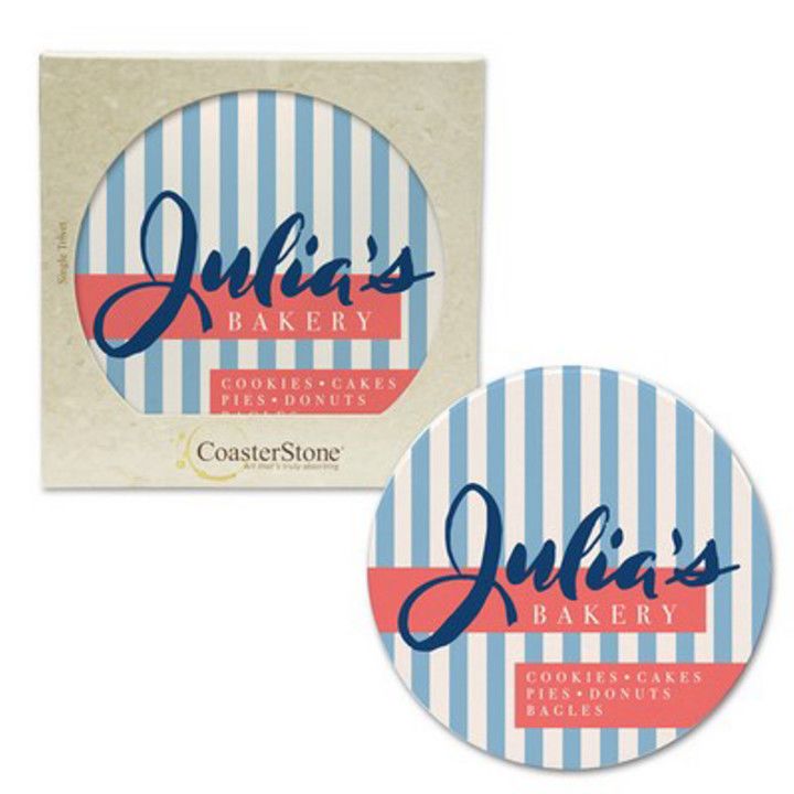 Custom CoasterStone 7.885" Round Absorbent Stone Trivet