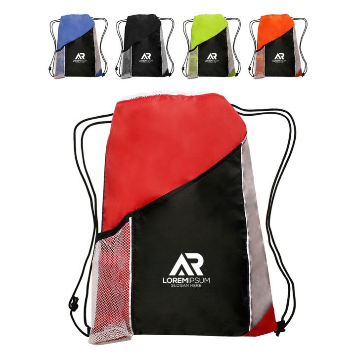 Custom Mesh Pocket Drawstring Backpack