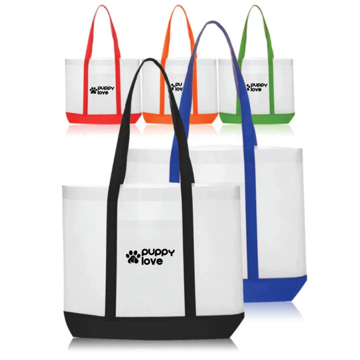 Custom Trim Color Non-Woven Tote Bag