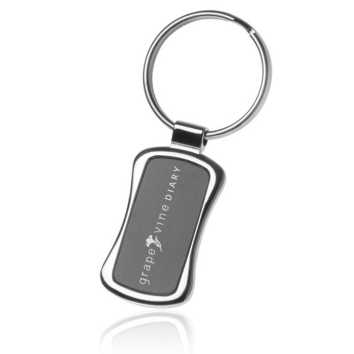 Custom Black Chrome Metal Keychains